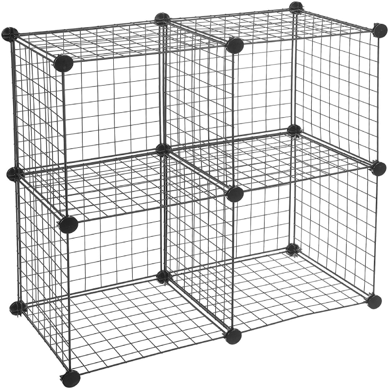 Raft Portative Metalike me 4 Rafte (ngjyre e zeze)